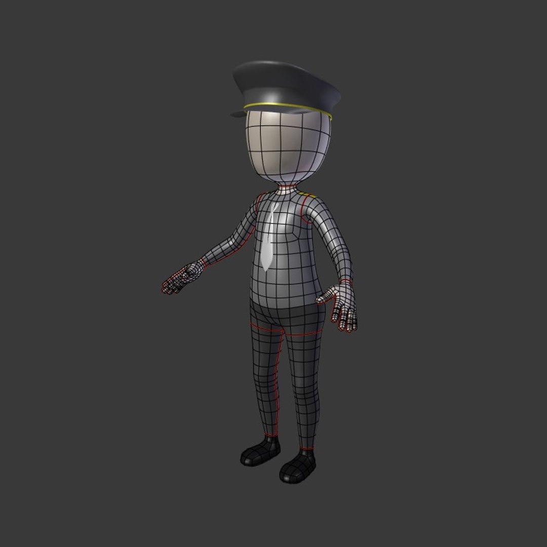 Cartoon Pilot 3D Model - TurboSquid 1390448