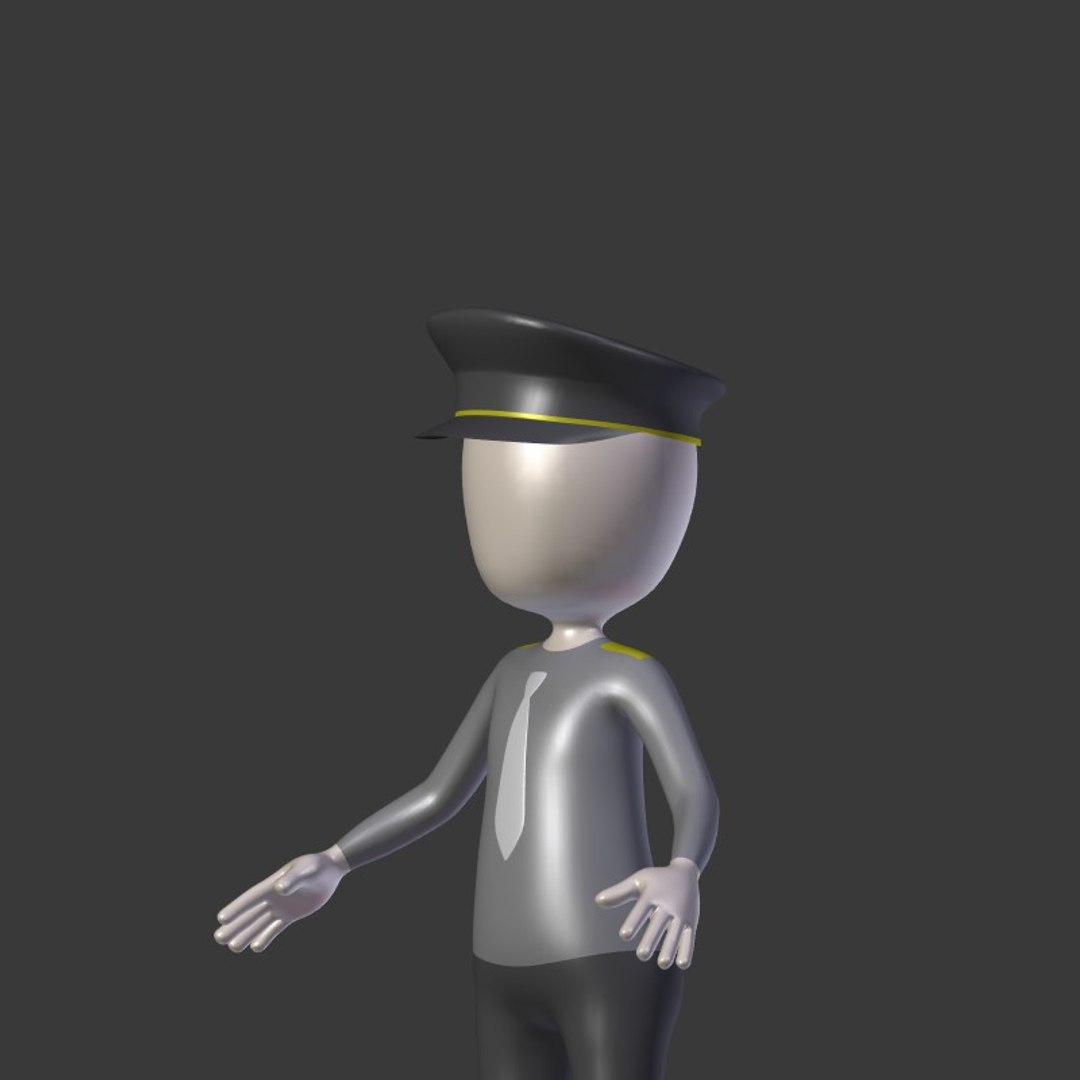 Cartoon Pilot 3D Model - TurboSquid 1390448