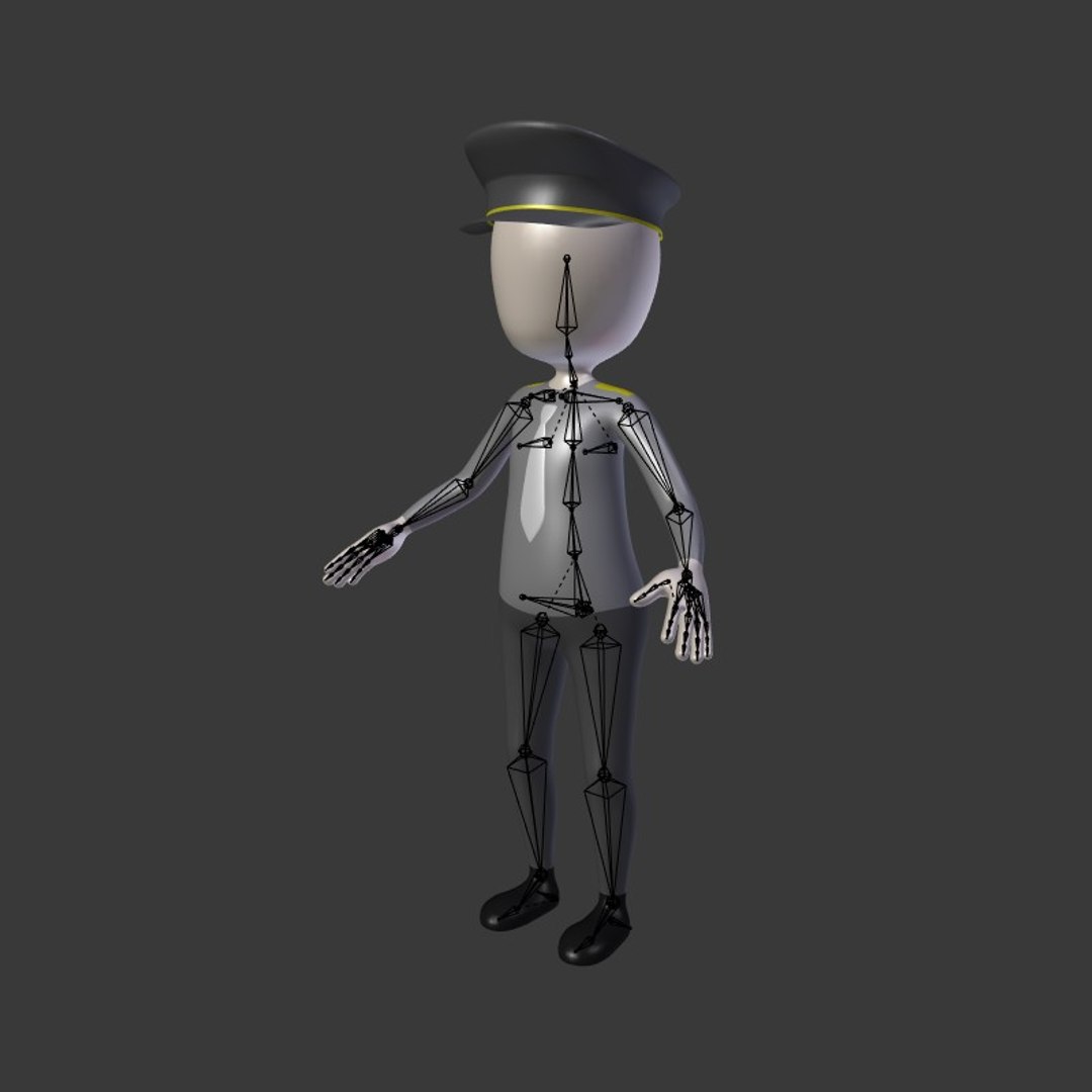 Cartoon Pilot 3D Model - TurboSquid 1390448