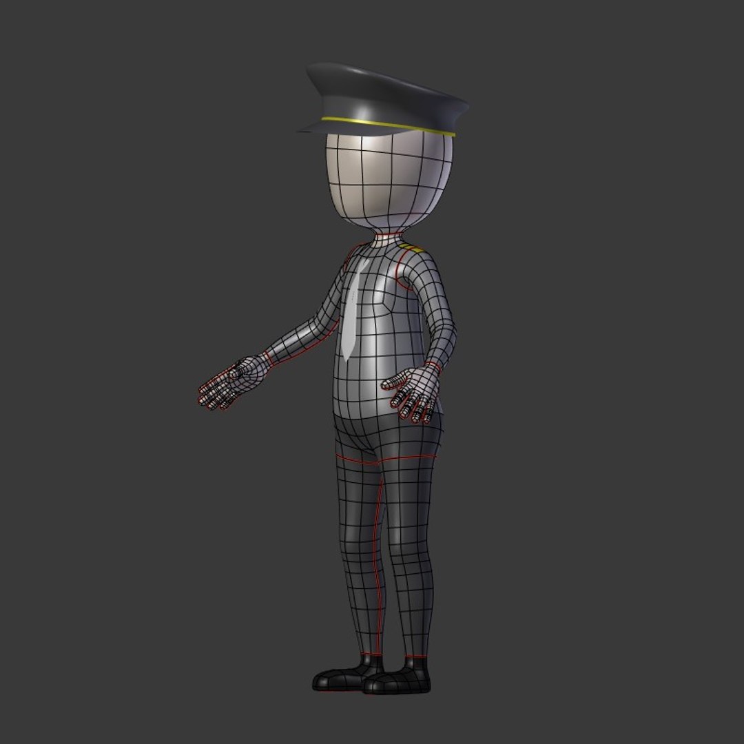 Cartoon Pilot 3D Model - TurboSquid 1390448