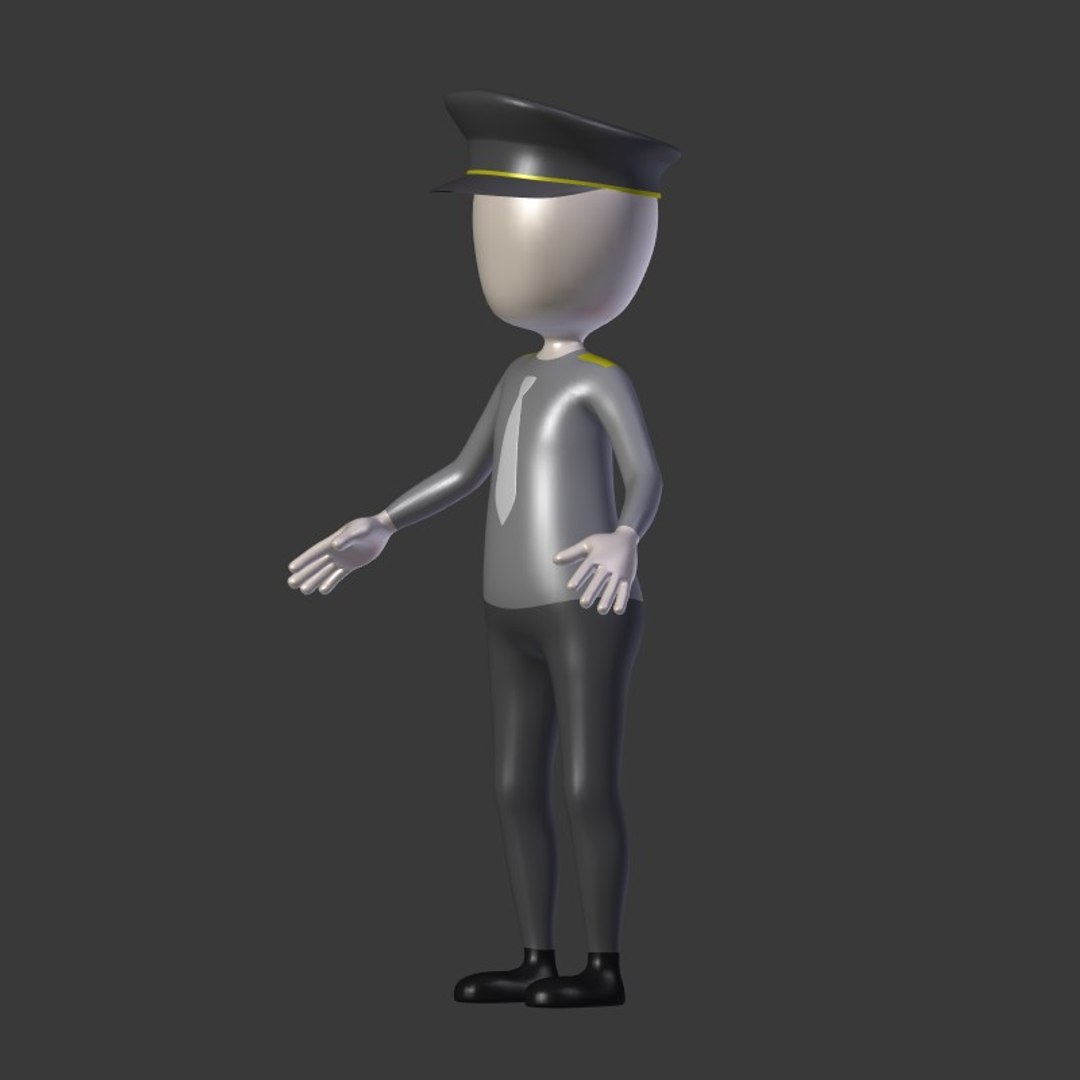 Cartoon Pilot 3D Model - TurboSquid 1390448