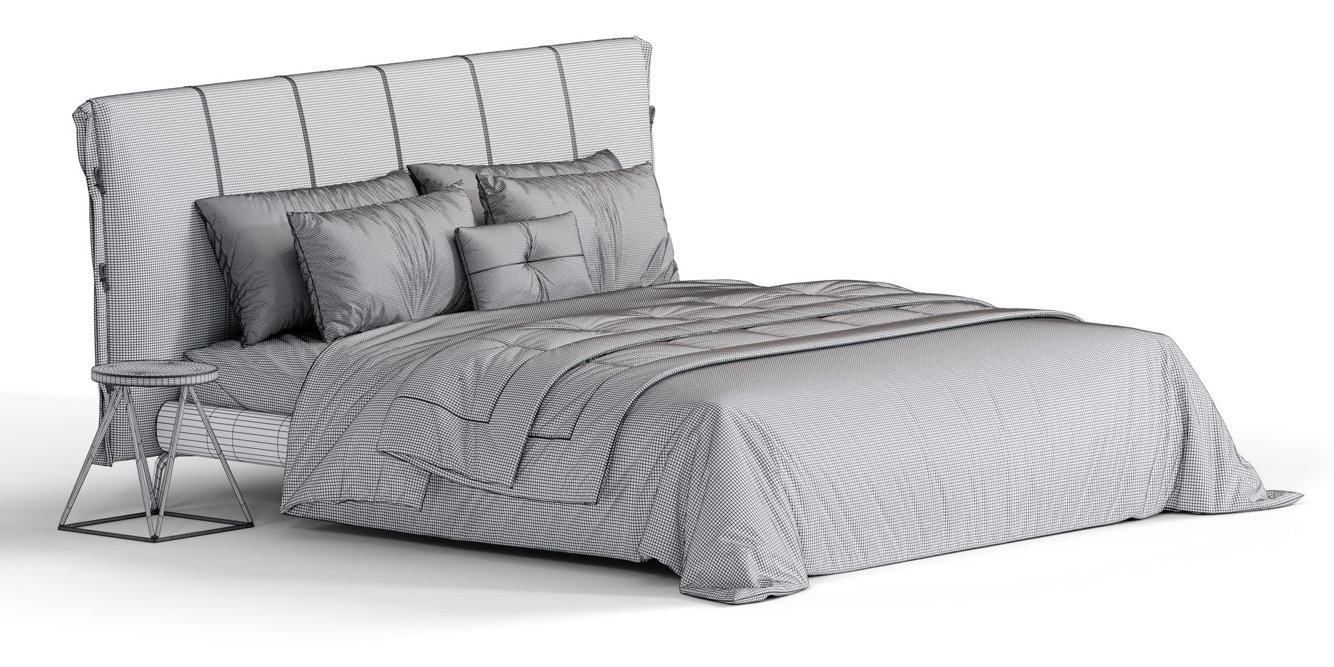 3D Cuff Bed By Bonaldo Model - TurboSquid 2258781