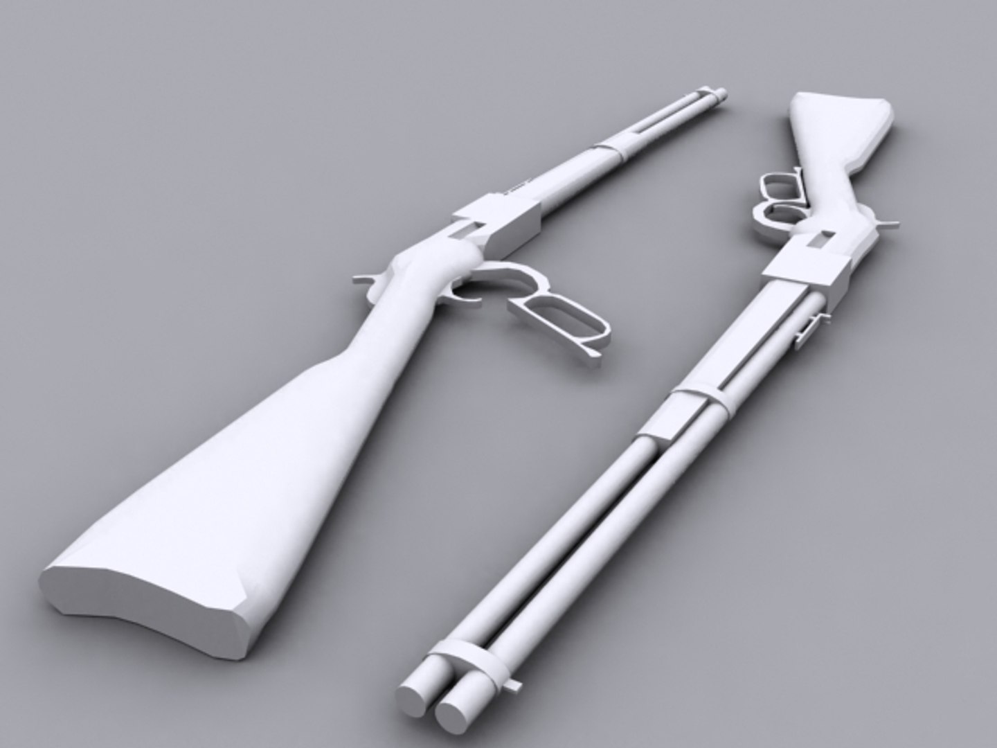 3d Lever Action Rifle Model