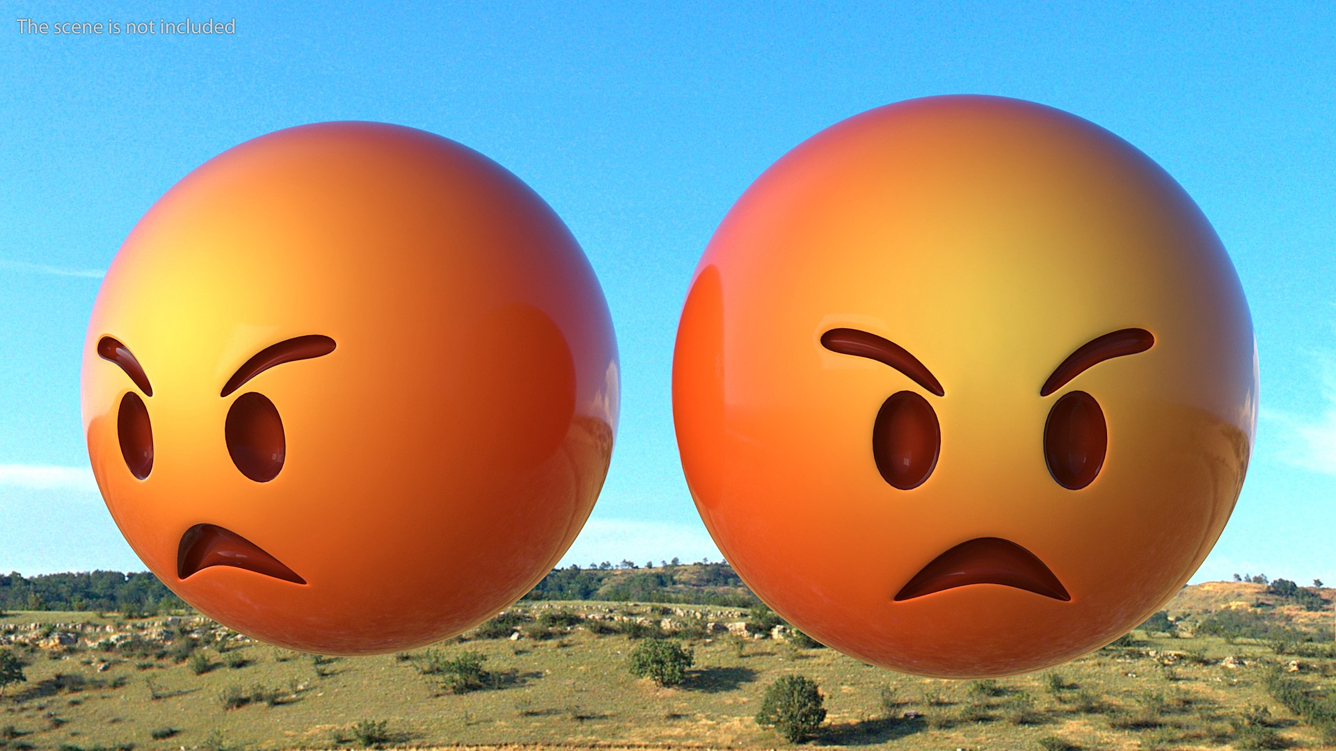3D Angry Emoji - TurboSquid 1530691