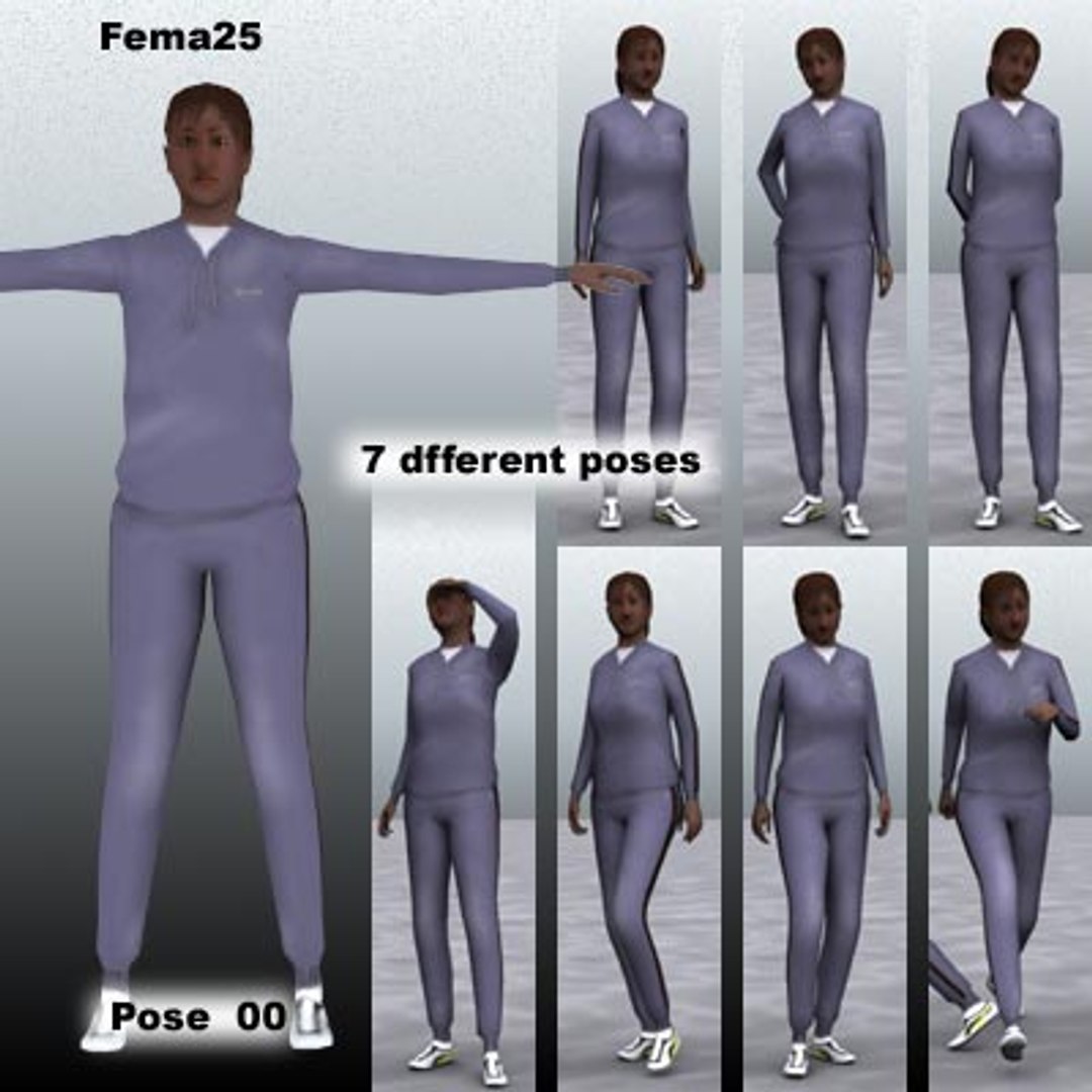 3d Model Human Female Girl