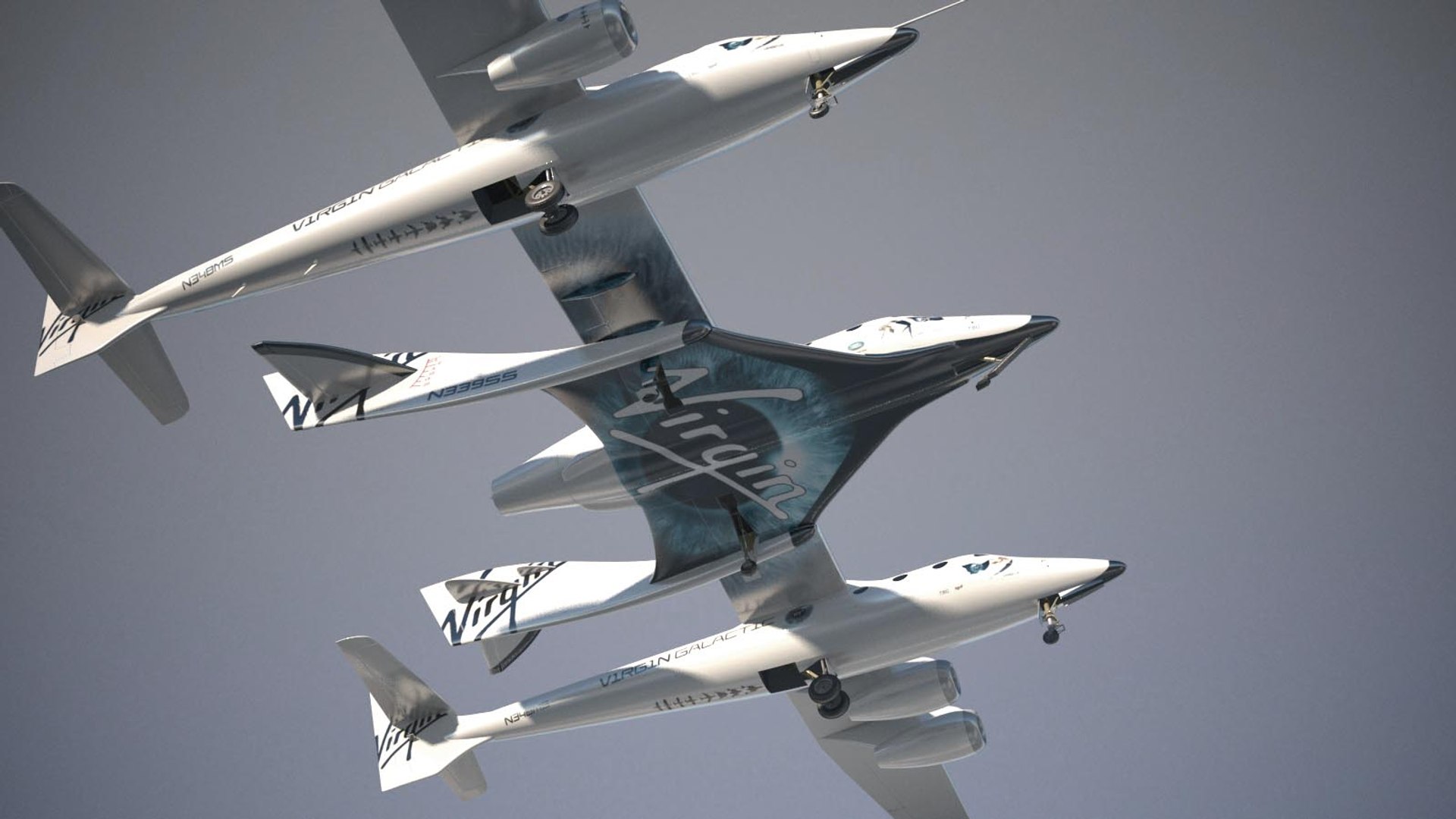 3D virgin galactic shuttle model - TurboSquid 1156298