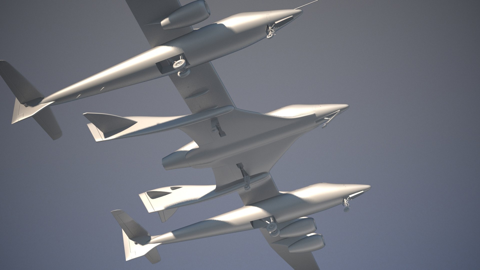 3D Virgin Galactic Shuttle Model - TurboSquid 1156298