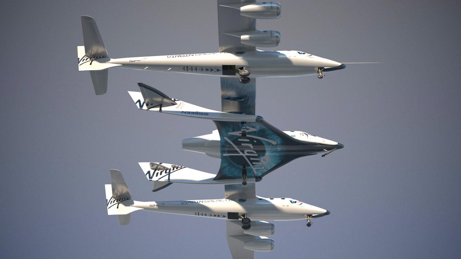 3D Virgin Galactic Shuttle Model - TurboSquid 1156298