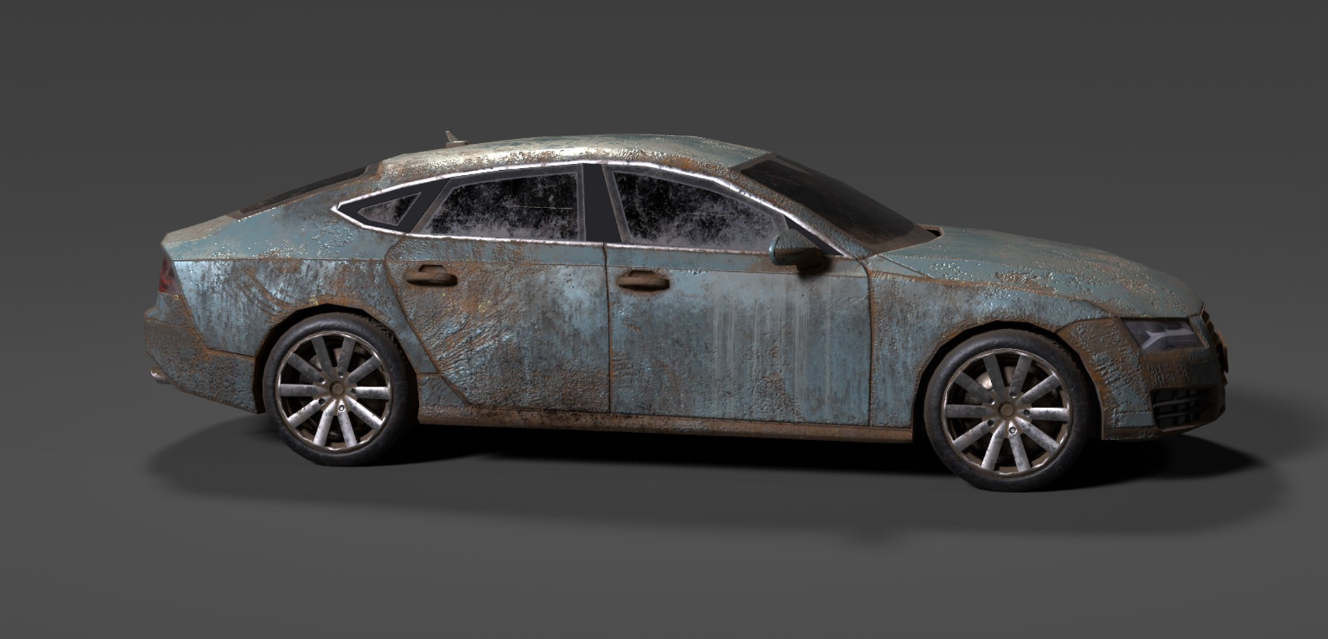 Old Rusty Car 3D Model - TurboSquid 1320167