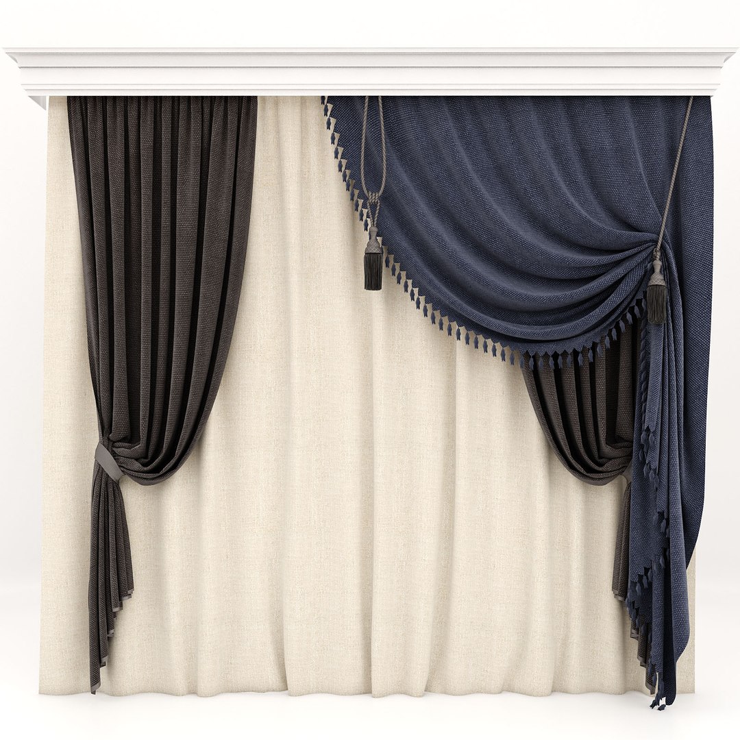 3d curtains model