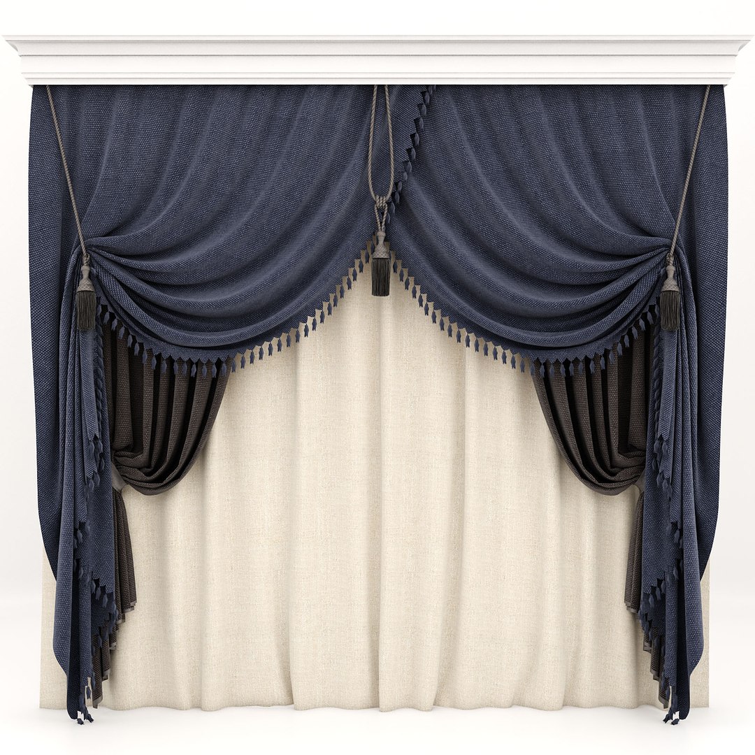 3d curtains model