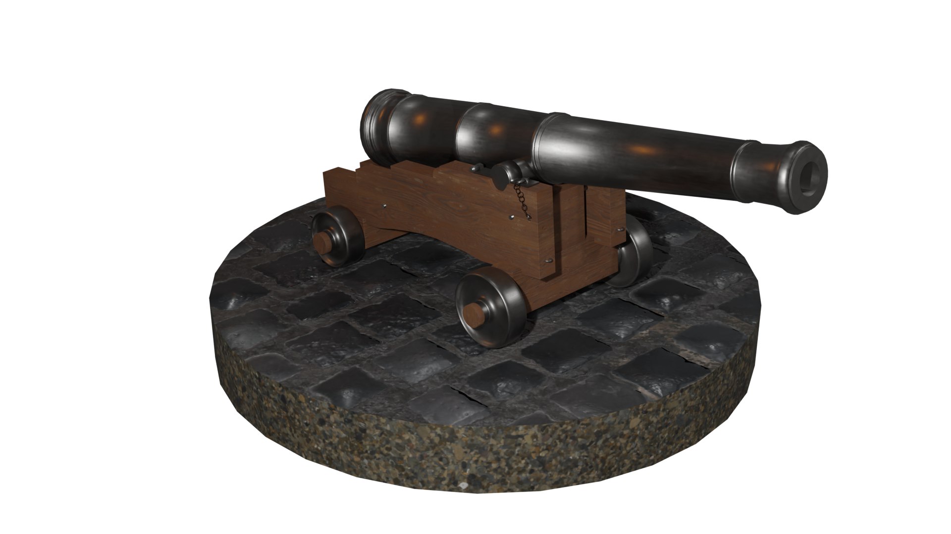 3D 12 Pound Cannon Model - TurboSquid 1989565