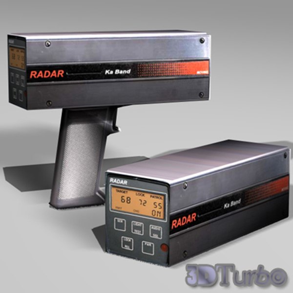 police radar gun 3d model