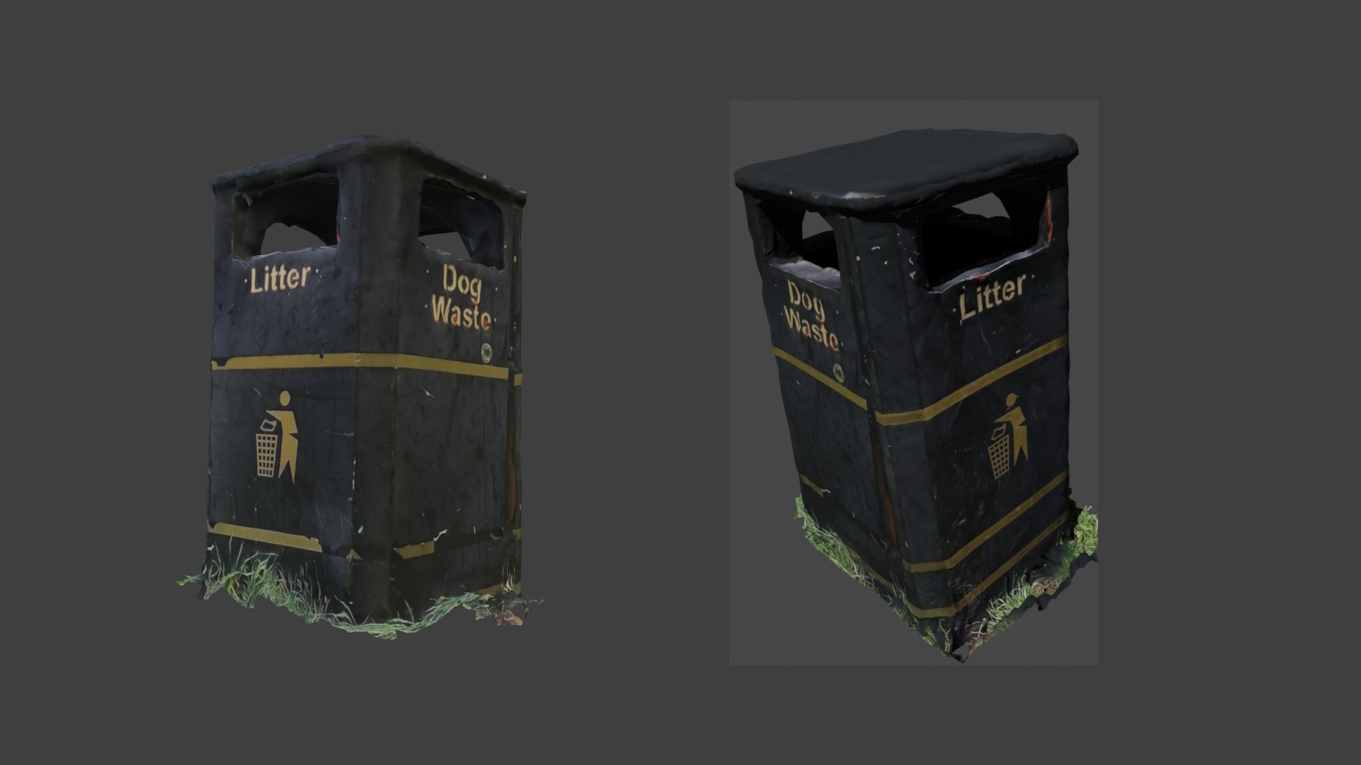 3D Trash Bin Garbage - Photogrammetry - 3D Model - TurboSquid 1986047