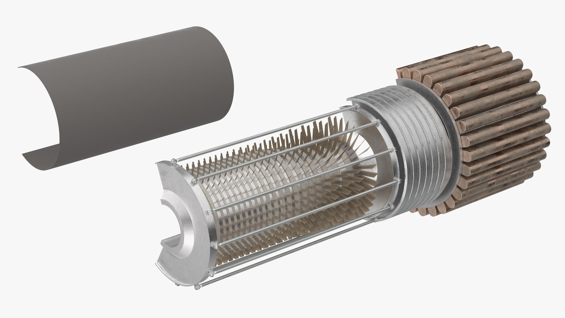 Inside Rotor Jet Engine Turbine In Cutaway 3D - TurboSquid 2381227
