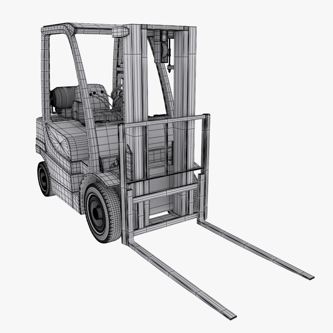 forklift fork lift 3d max