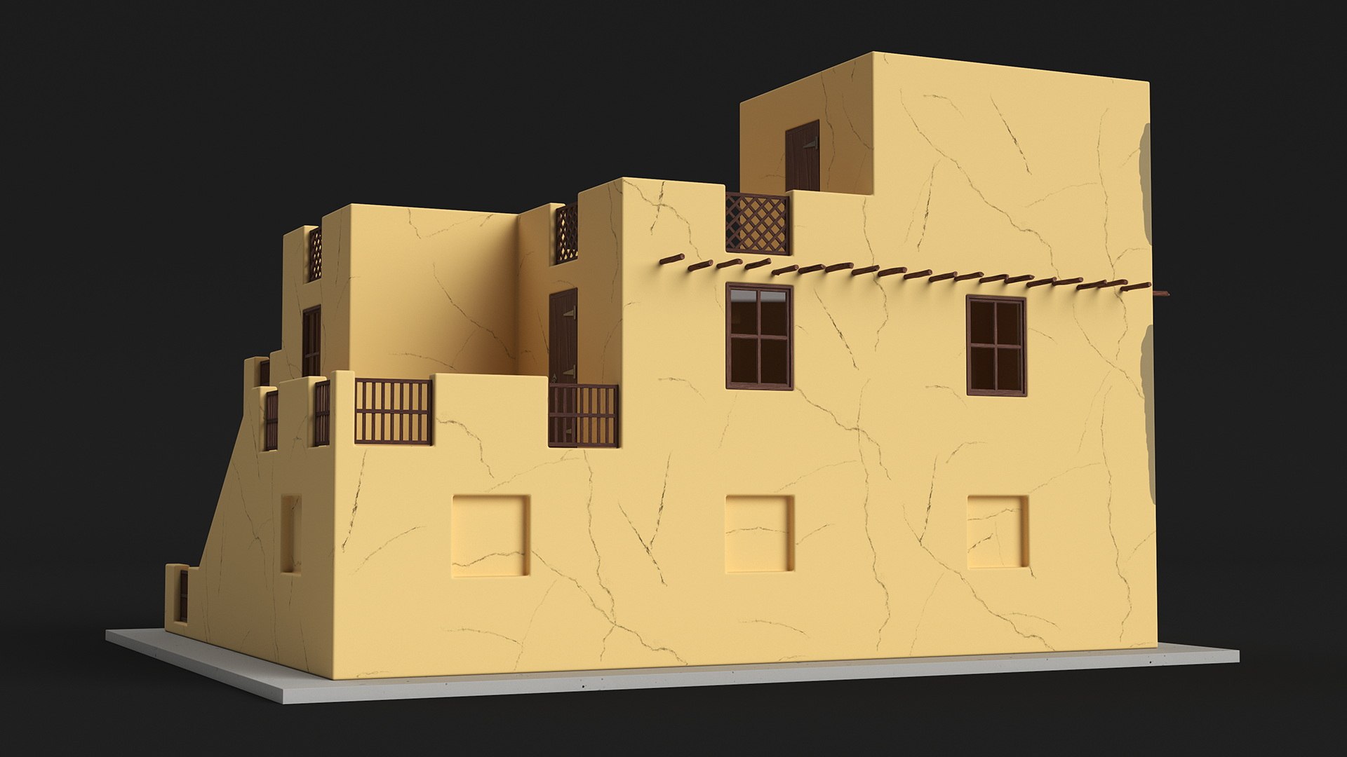 Cartoon Middle Eastern Style Building Model - TurboSquid 2277666
