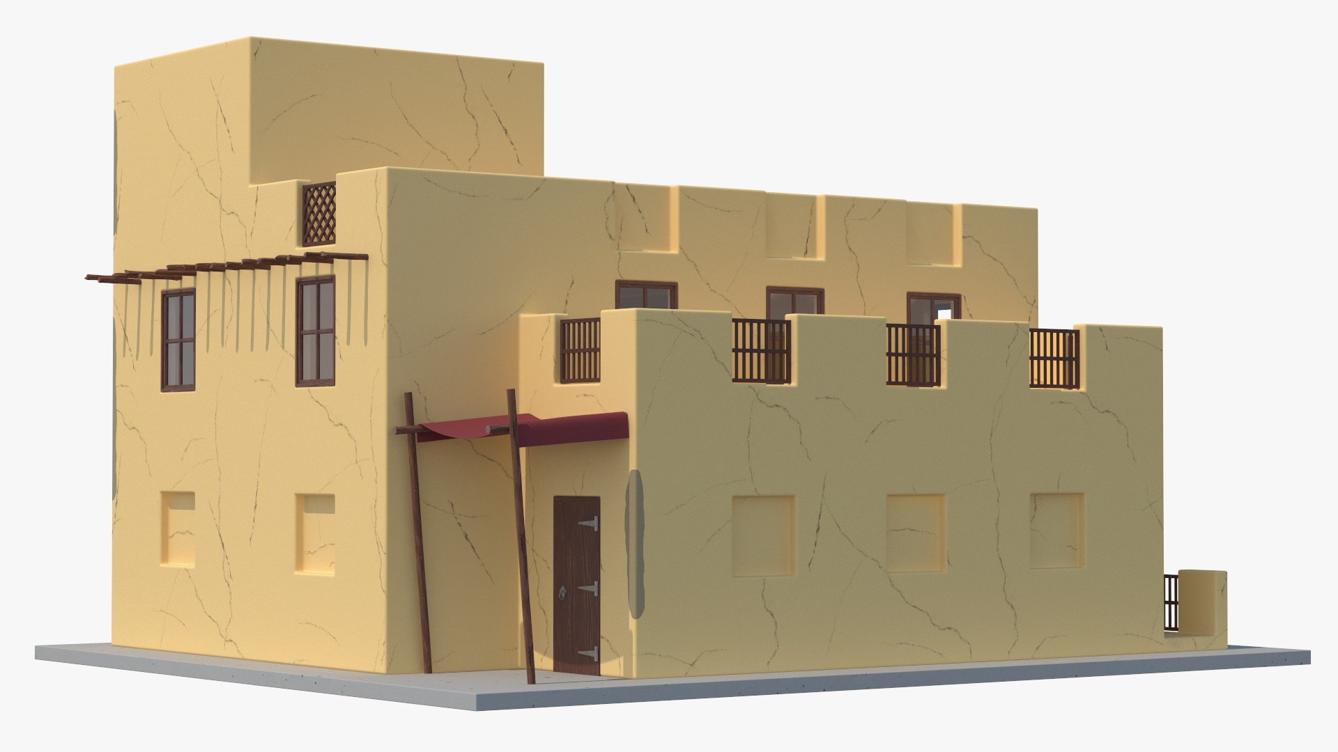 Cartoon Middle Eastern Style Building Model - TurboSquid 2277666