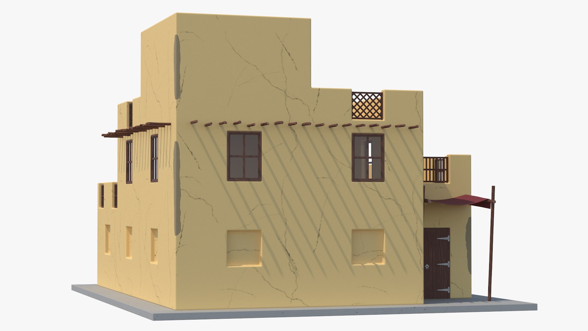 Cartoon Middle Eastern Style Building Model - TurboSquid 2277666
