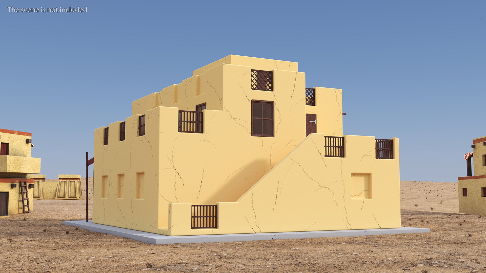 Cartoon Middle Eastern Style Building Model - TurboSquid 2277666
