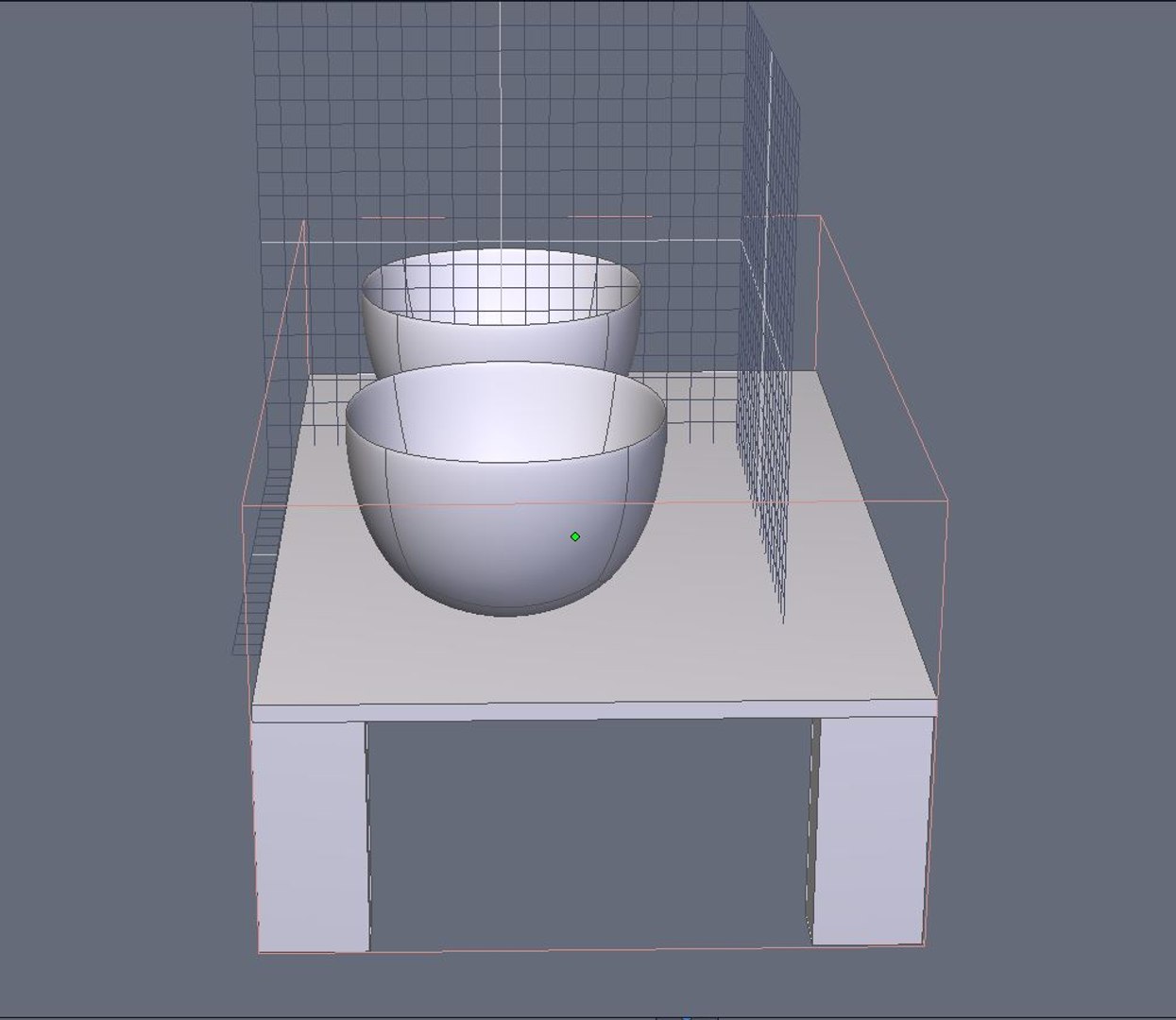 3D untextured tables bowls - TurboSquid 1234906