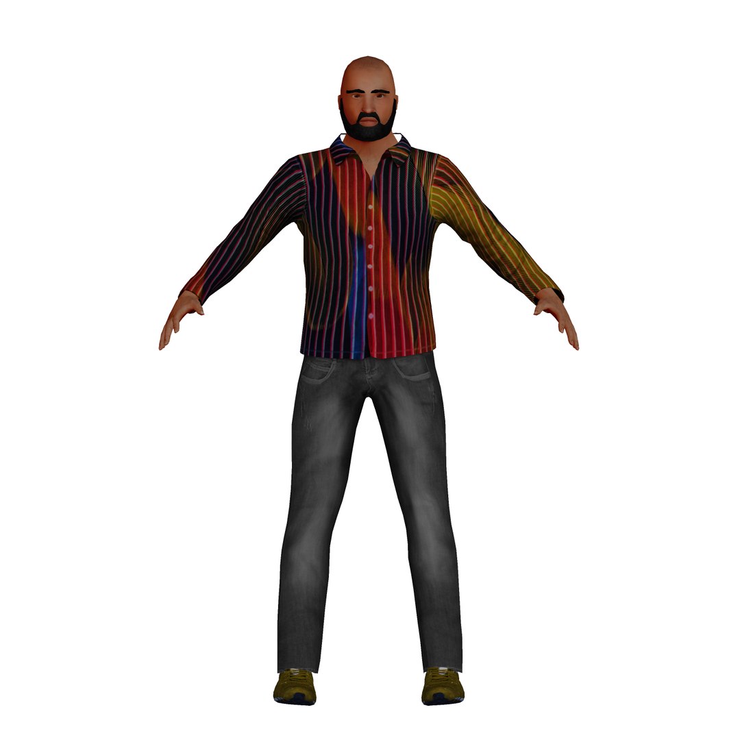 3D Bald Man Beard - TurboSquid 1618248
