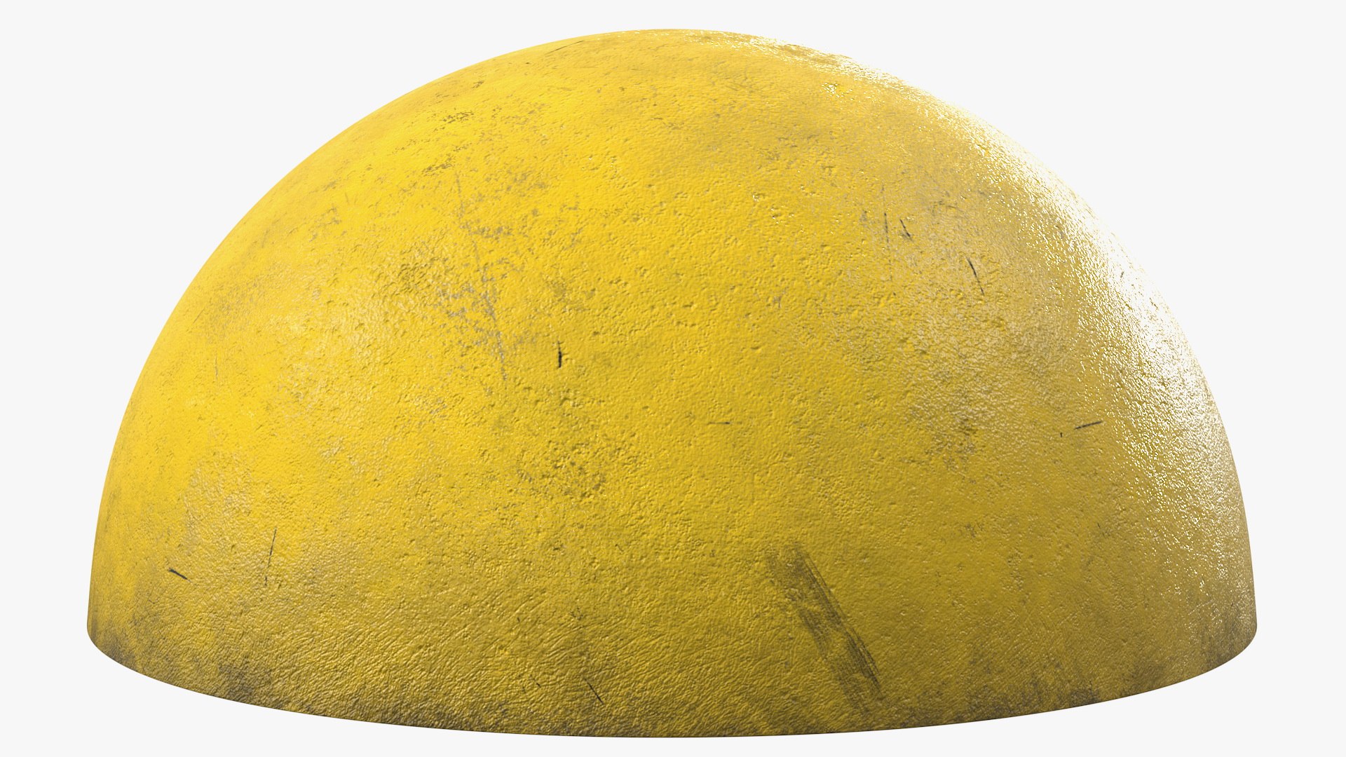 3D Model Car Blocker Yellow Concrete - TurboSquid 1612610