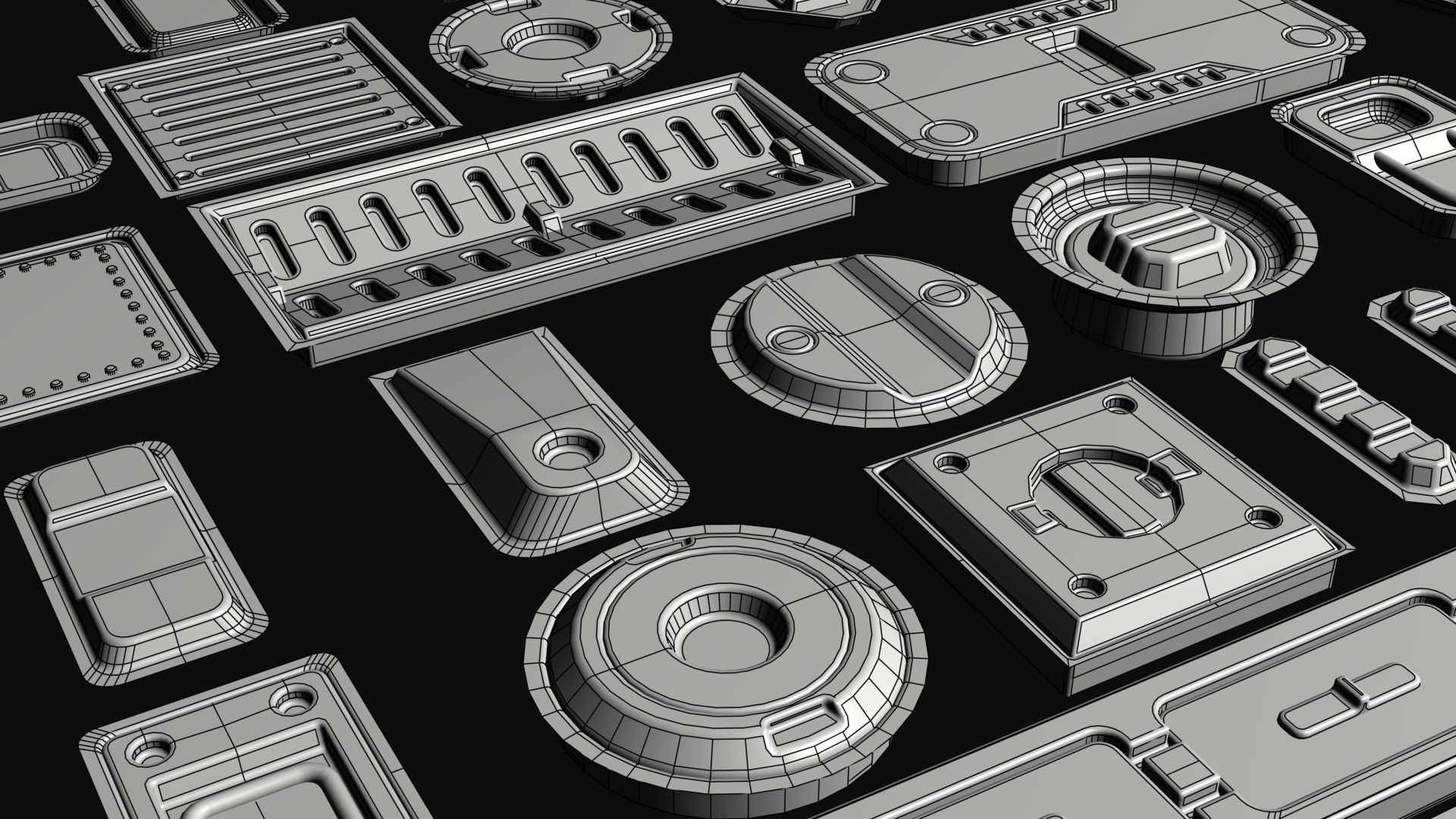 3D Sci-Fi Decals Model - TurboSquid 1935218