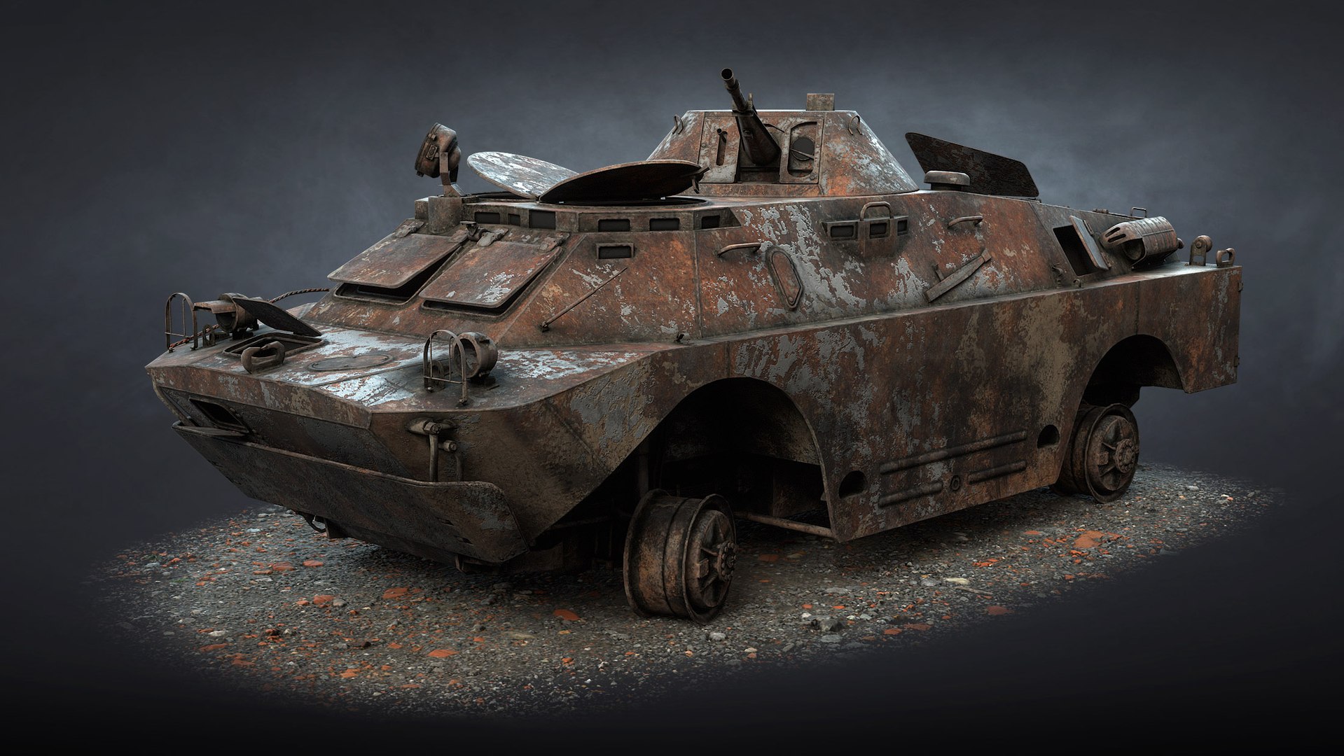 3D BRDM-2 Destroyed - TurboSquid 2094141