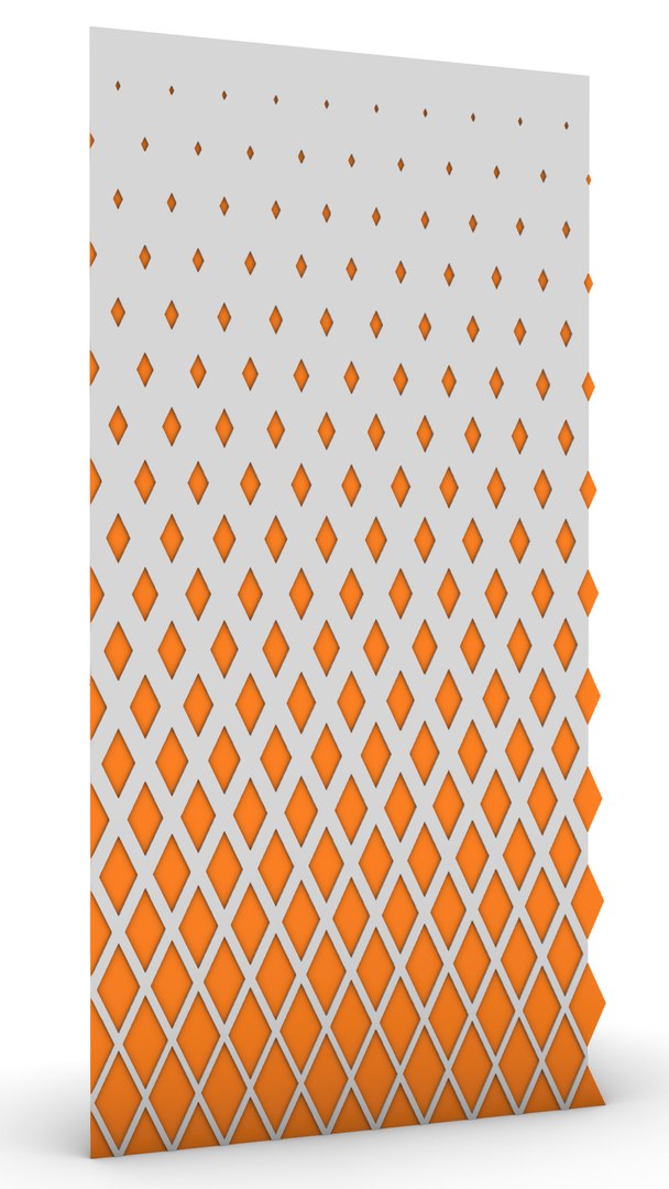 3D Parametric Diamond Pattern Panel - TurboSquid 2286677