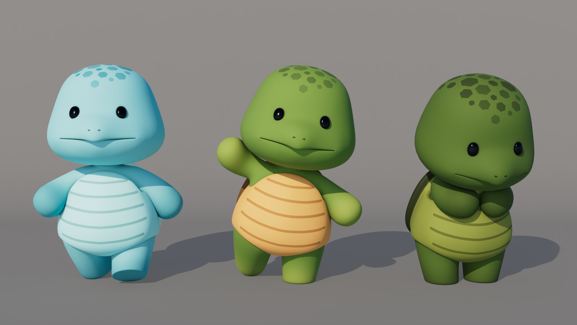 Rigged Cartoon Turtles 3D - TurboSquid 2241698