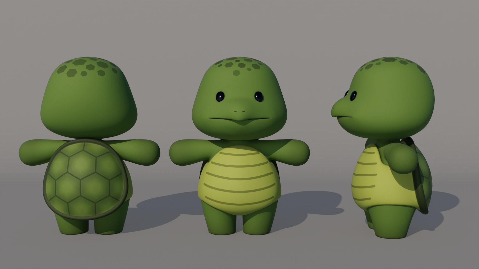 Rigged Cartoon Turtles 3D - TurboSquid 2241698