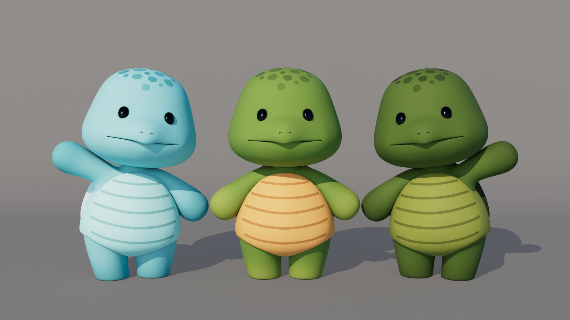 Rigged Cartoon Turtles 3D - TurboSquid 2241698