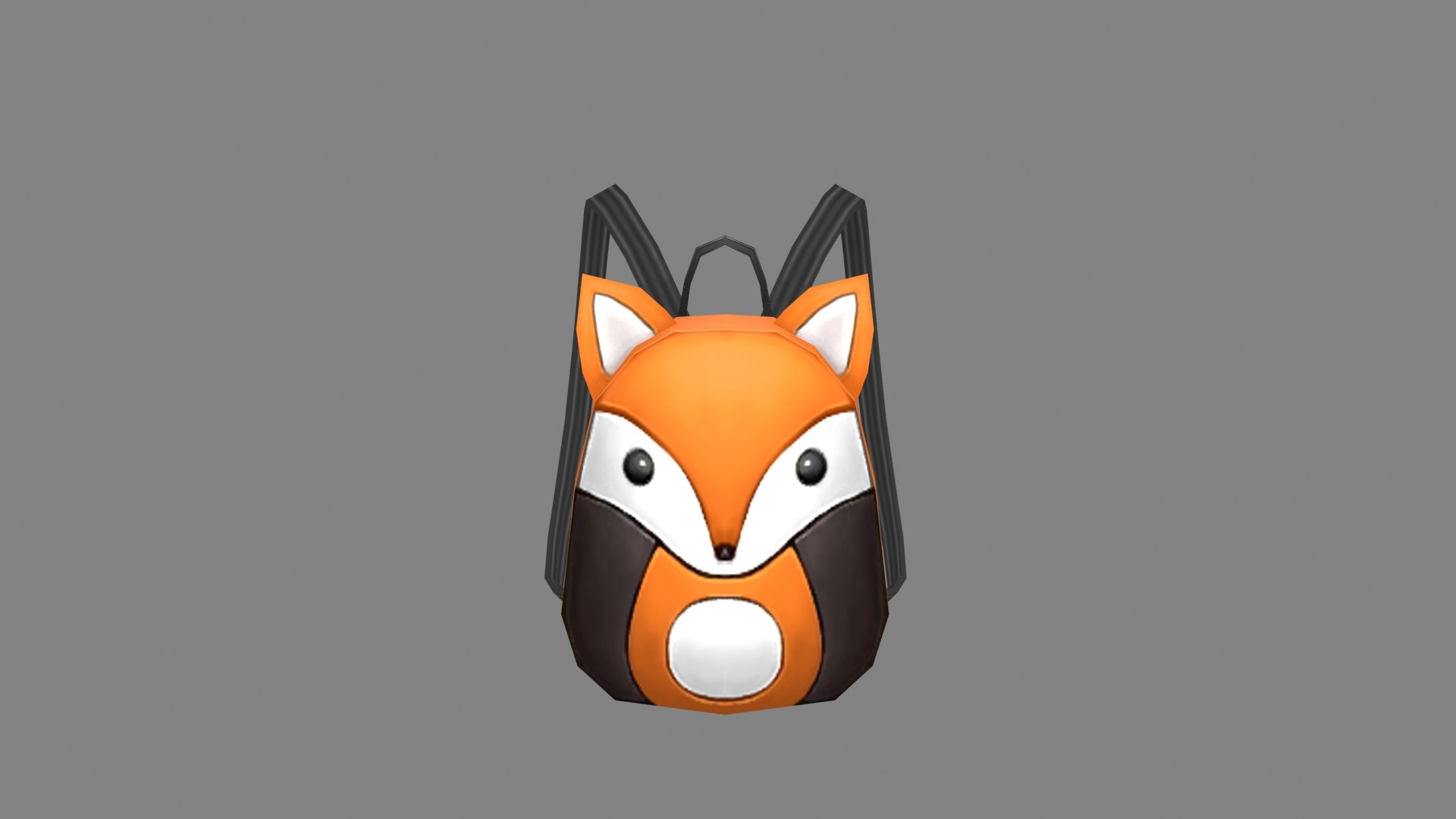 3D Cartoon Children School Bag - Fox Backpack - TurboSquid 1950749