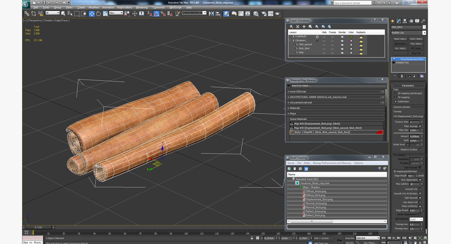 3D Cinnamon Sticks - TurboSquid 1294288