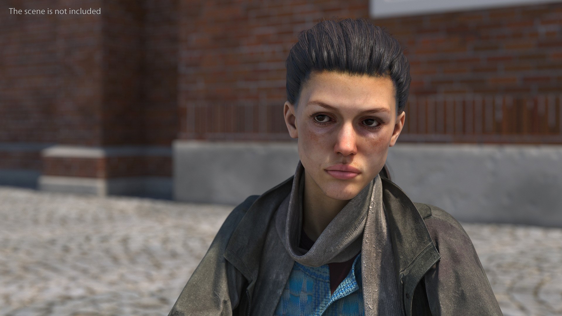 3D Homeless Woman Rigged Model - TurboSquid 2270262