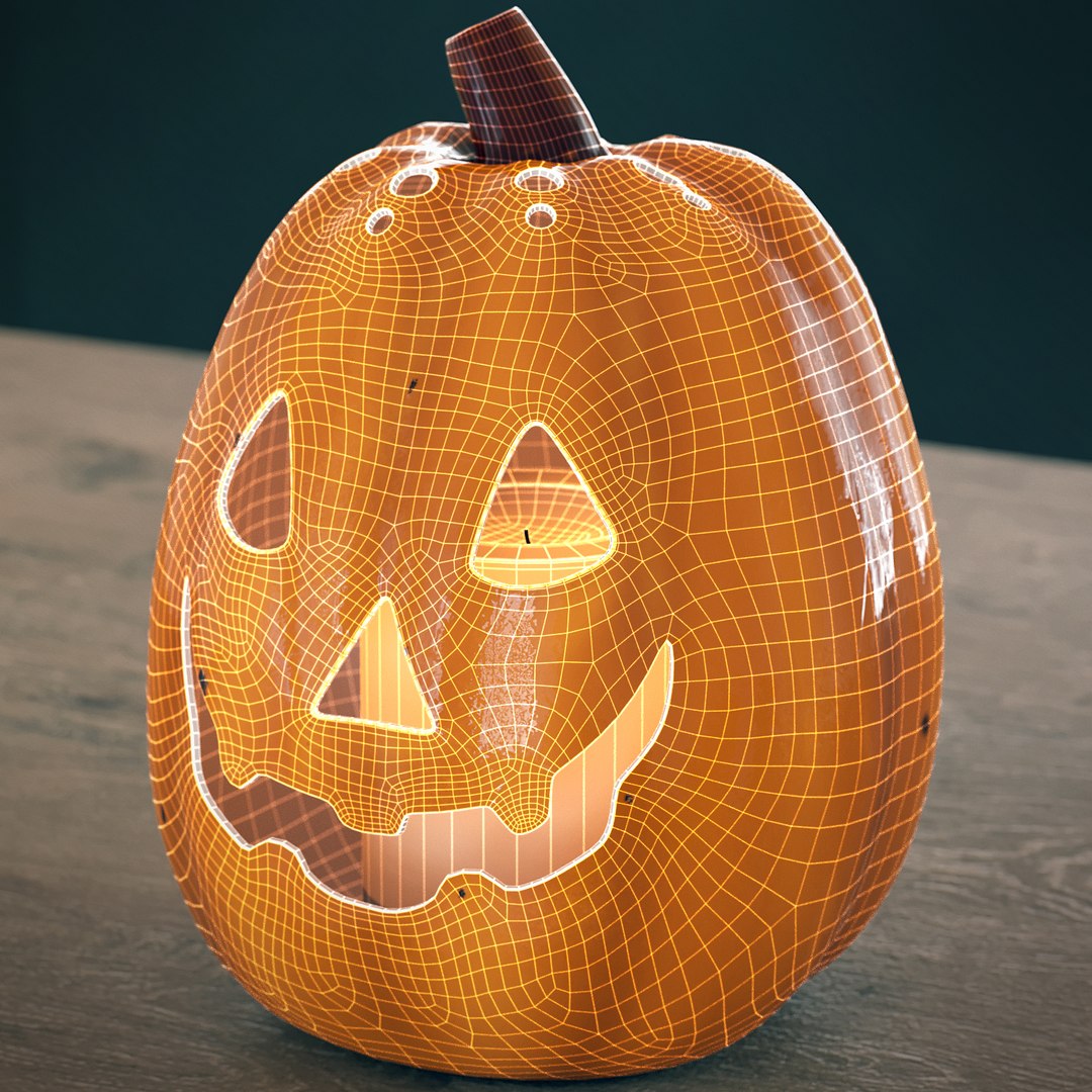 3d jack o lantern luminary model