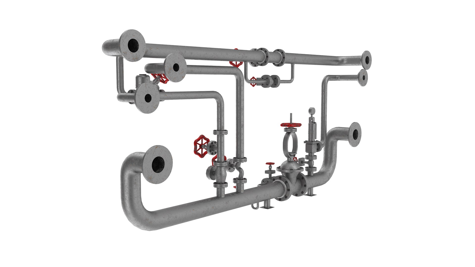 3D Industrial Pipes Model - TurboSquid 2217358