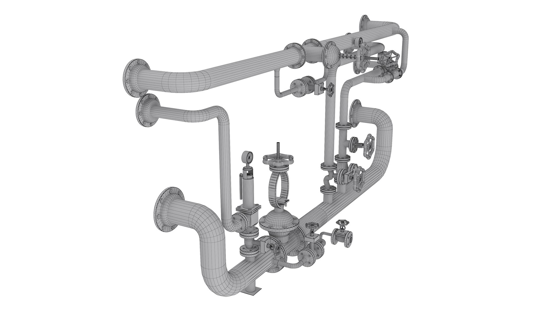 3D Industrial Pipes Model - TurboSquid 2217358