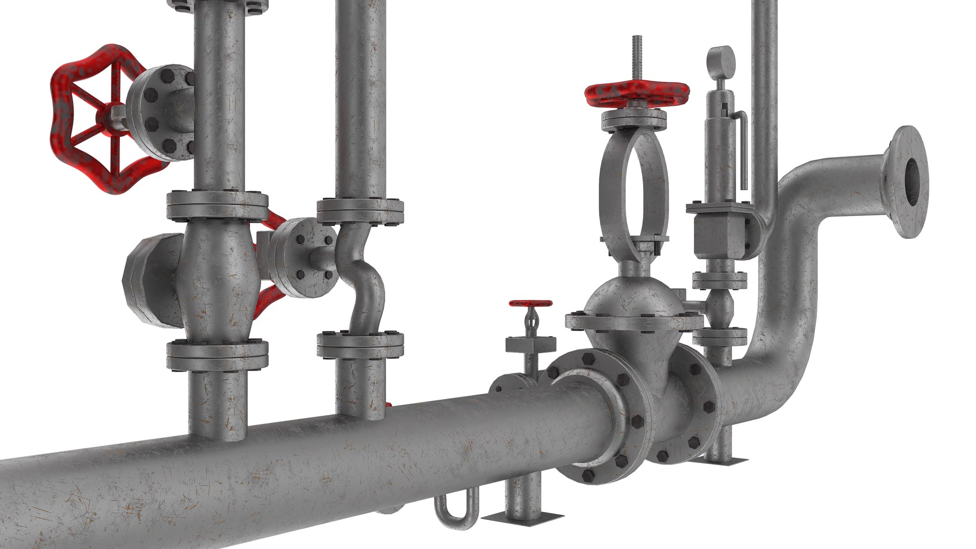 3D Industrial Pipes Model - TurboSquid 2217358