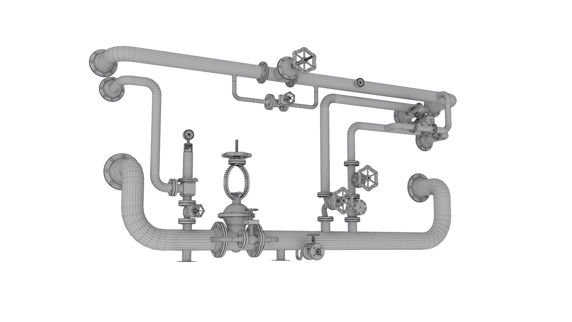 3D Industrial Pipes Model - TurboSquid 2217358