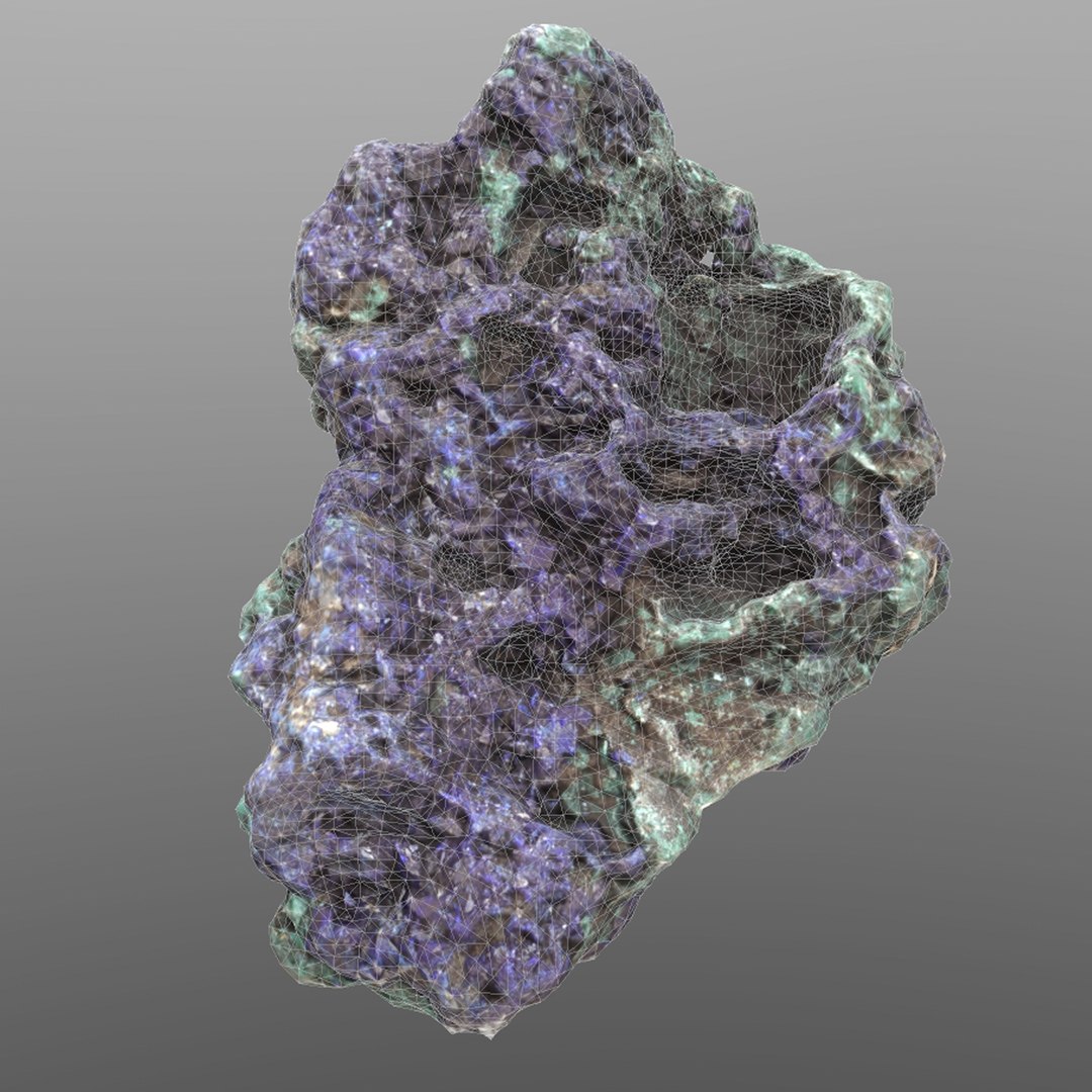 Azur-Malachite gemstone 3D model - TurboSquid 1954748
