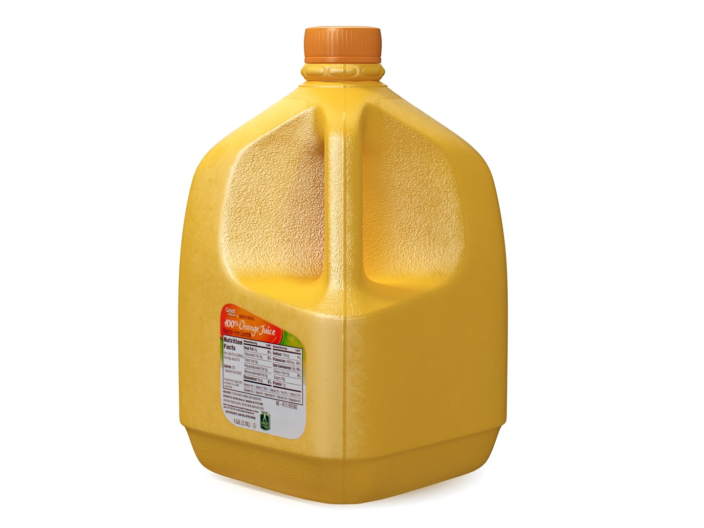 Orange Juice Gallon Bottle Model - TurboSquid 1498094