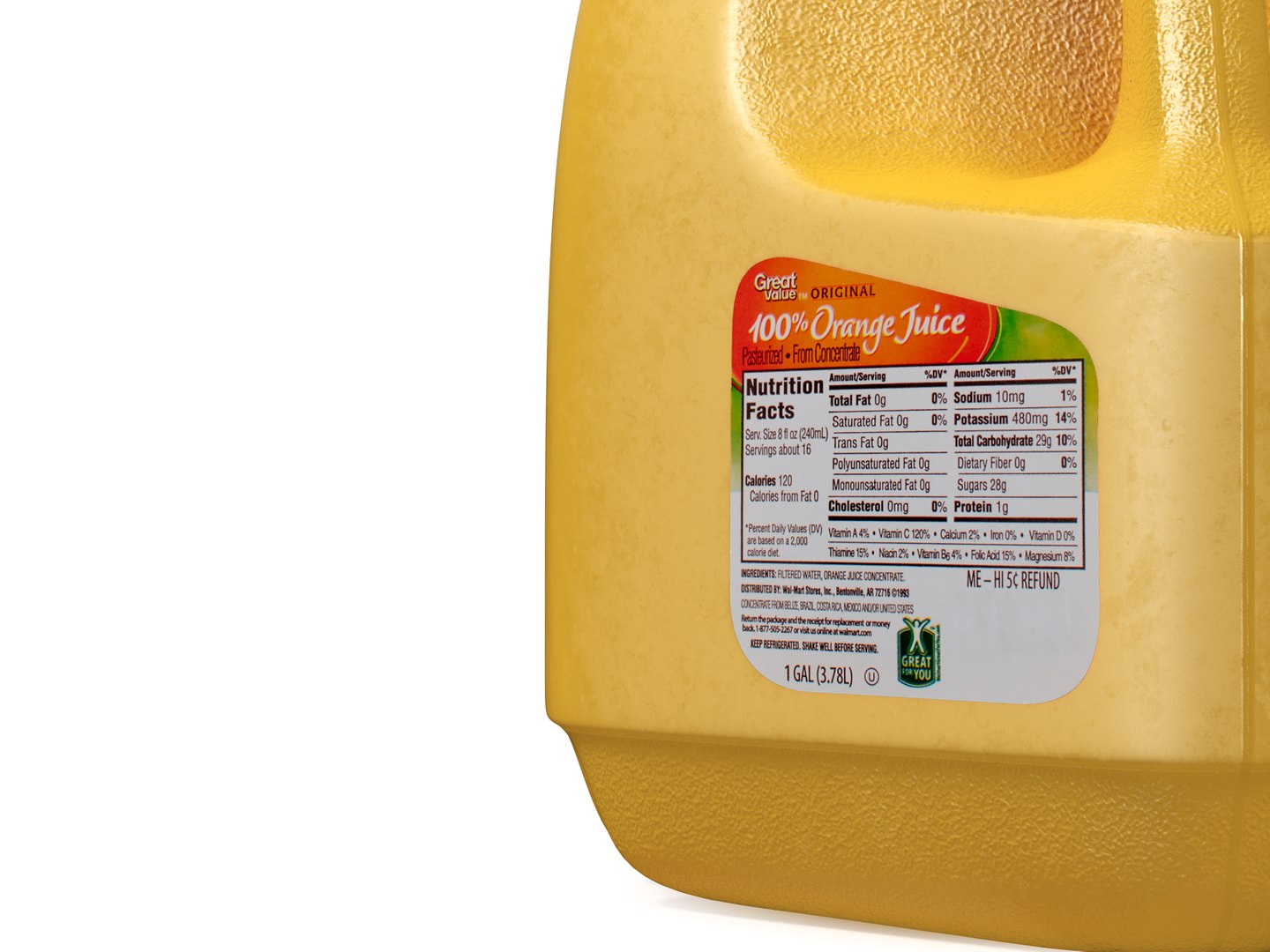 Orange Juice Gallon Bottle Model - TurboSquid 1498094