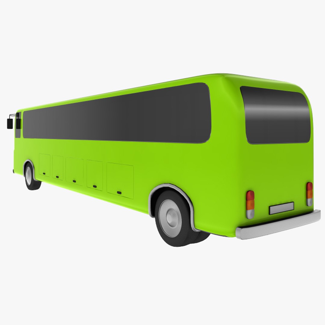Cartoon Bus 3d Model
