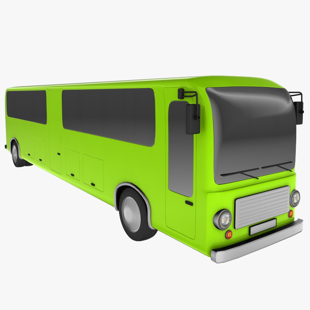 Cartoon Bus 3d Model