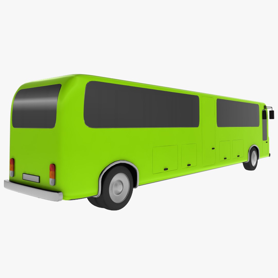Cartoon Bus 3d Model
