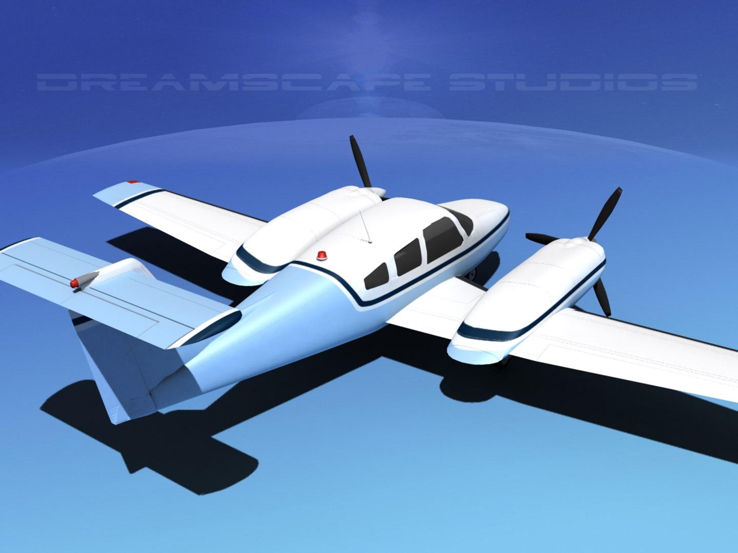 3d Model Piper Seminole Pa-44-180t Turbo