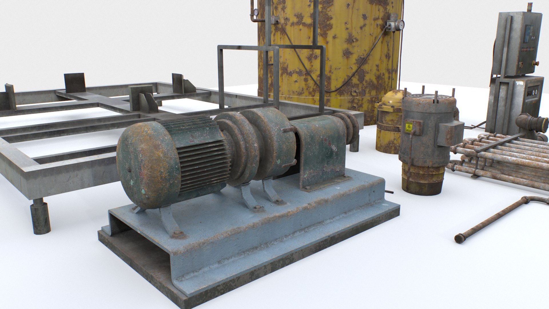 Old Industrial Props 1 3D Model - TurboSquid 1810064