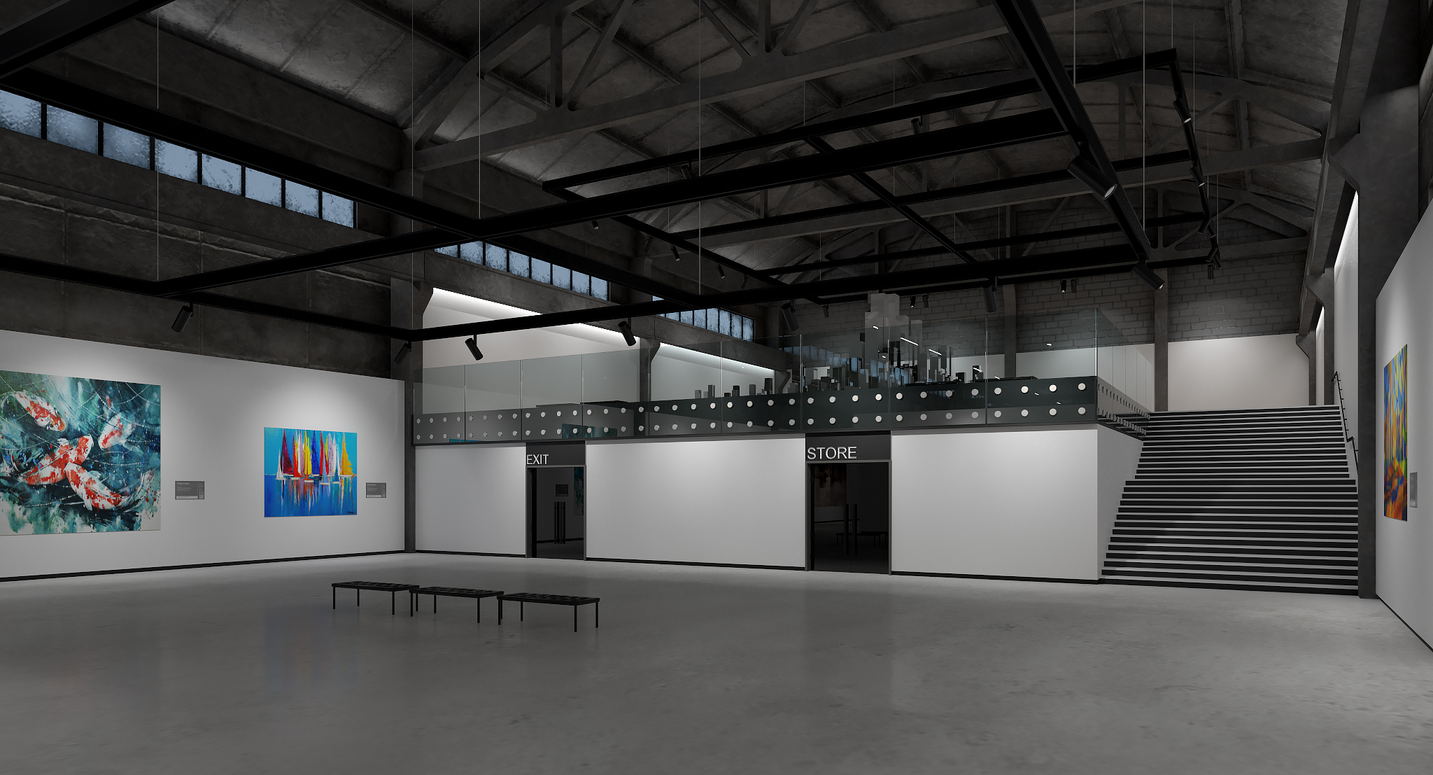 Art gallery 3D model - TurboSquid 1598423